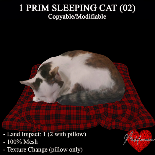 Second Life Marketplace - [MLF] 1 PRIM SLEEPING CAT (02)